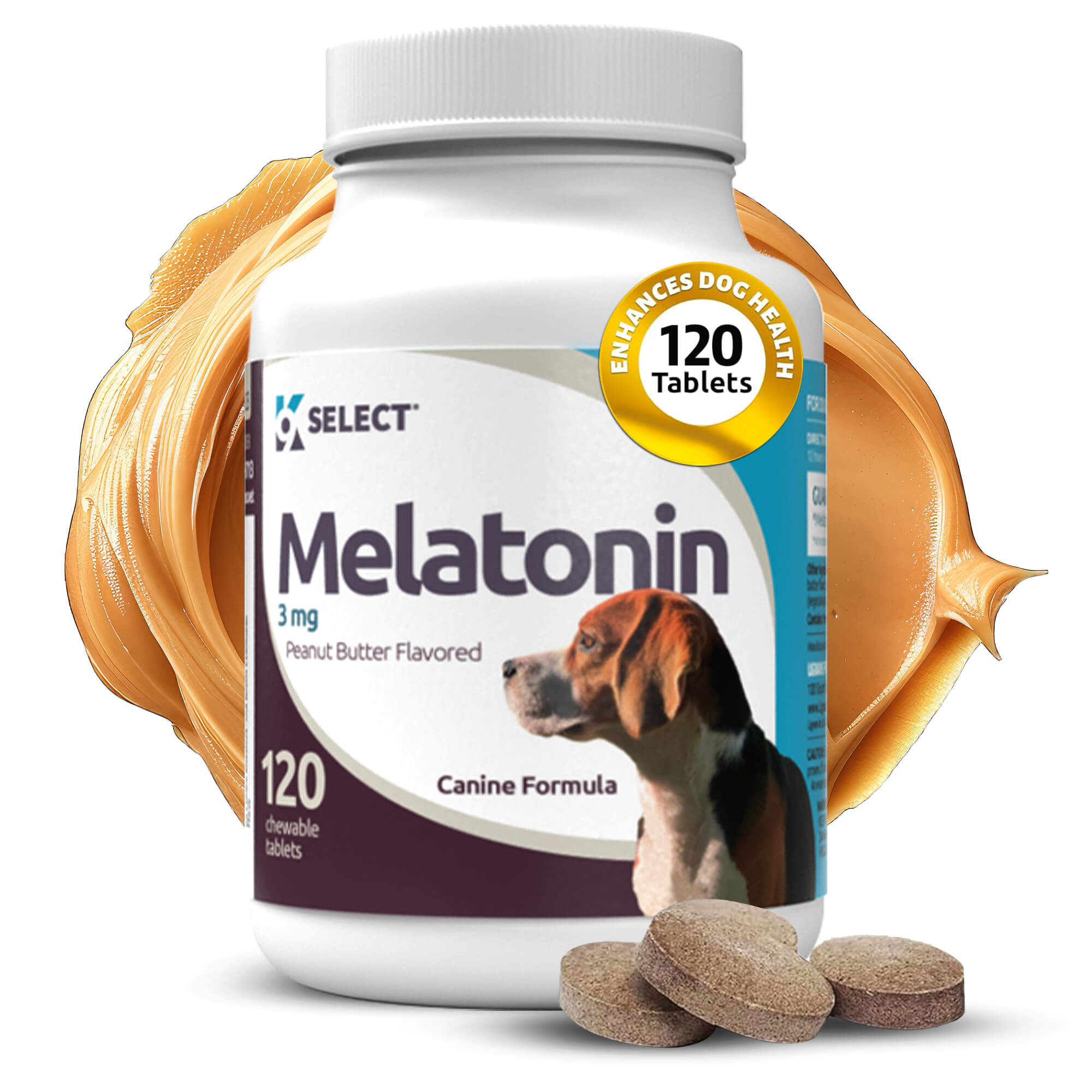 K9 Select Melatonin For Dogs - 3mg Peanut Butter Flavor