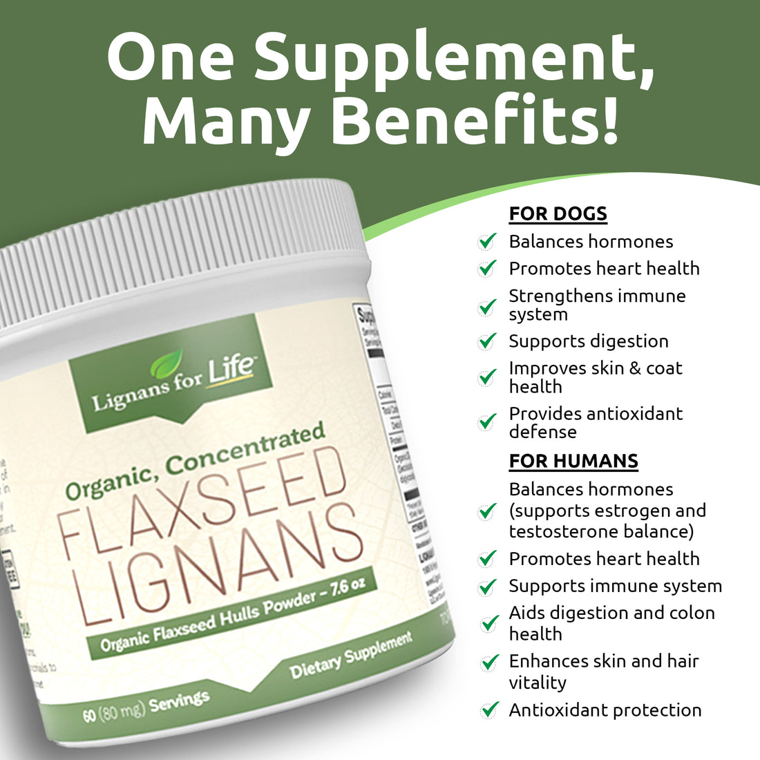Buy Concentrated Flaxseed Hulls Powder For People or Dogs | Lignans For ...