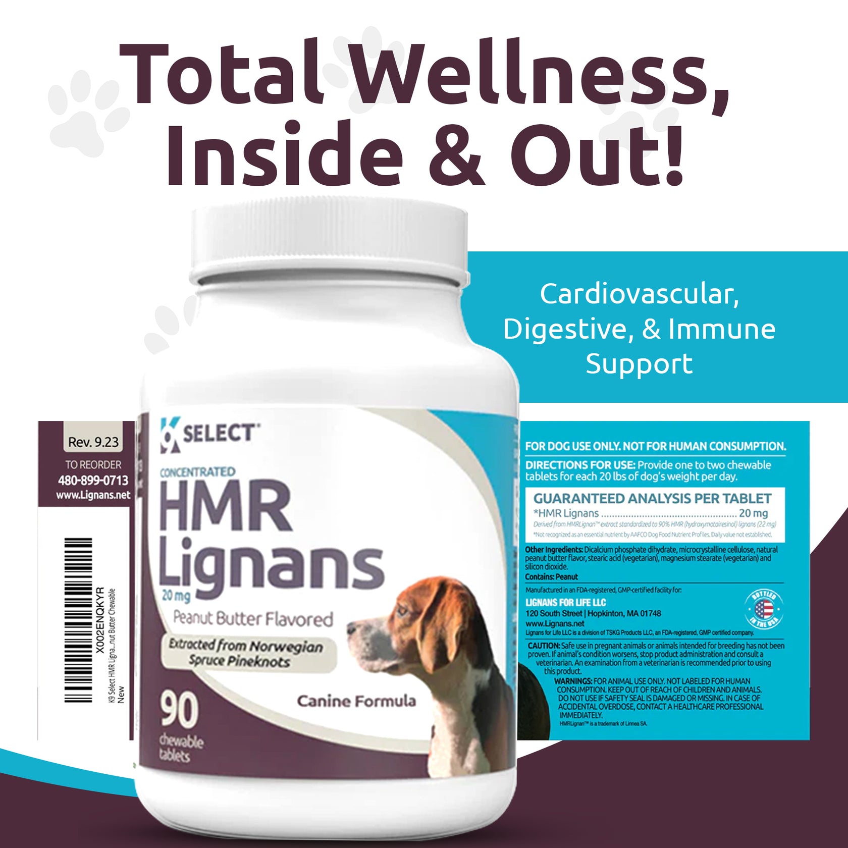 Buy K9 Select HMR Lignans 20mg For Dogs - Peanut Butter Flavor ...